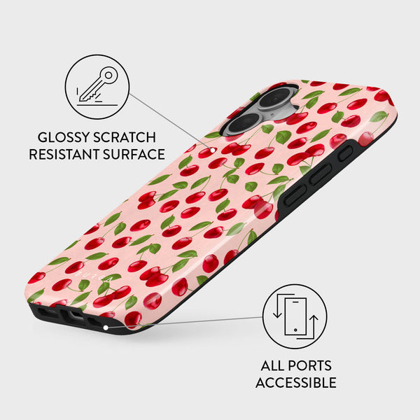 Afternoon Treat - Cherry iPhone 16 Case | BURGA