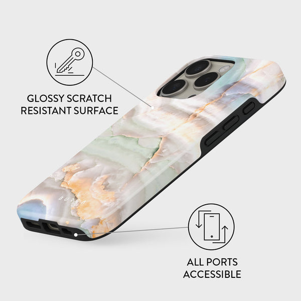 Pastel Hues - Colorful Marble iPhone 16 Pro Max Case | BURGA